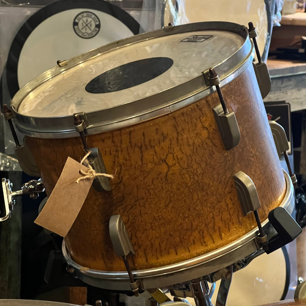 VINTAGE 1950's Leedy & Ludwig Drum Set in Sparkling Gold Pearl - 14x24 ...