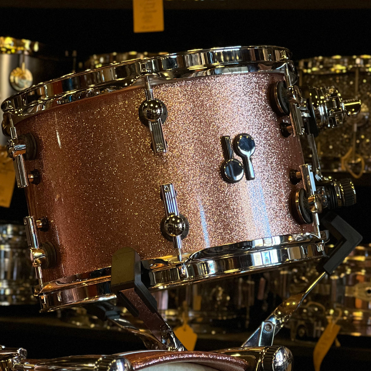 EXCELLENT Sonor SQ2 Beech Drum Set in Bright Copper Sparkle High Gloss ...