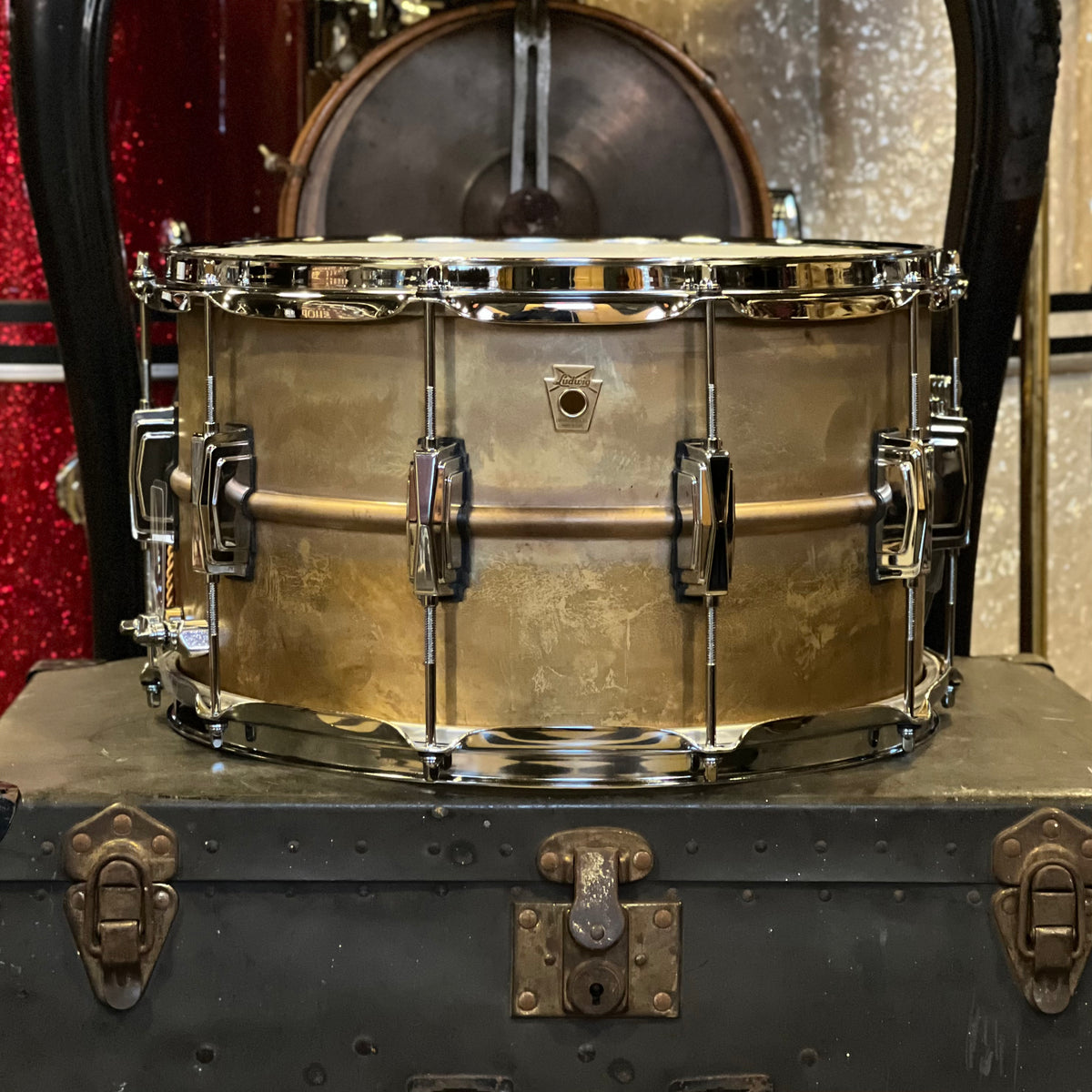 NEW 8x14 Ludwig Raw Brass Phonic Snare Drum w/ Imperial Lugs – Badges ...