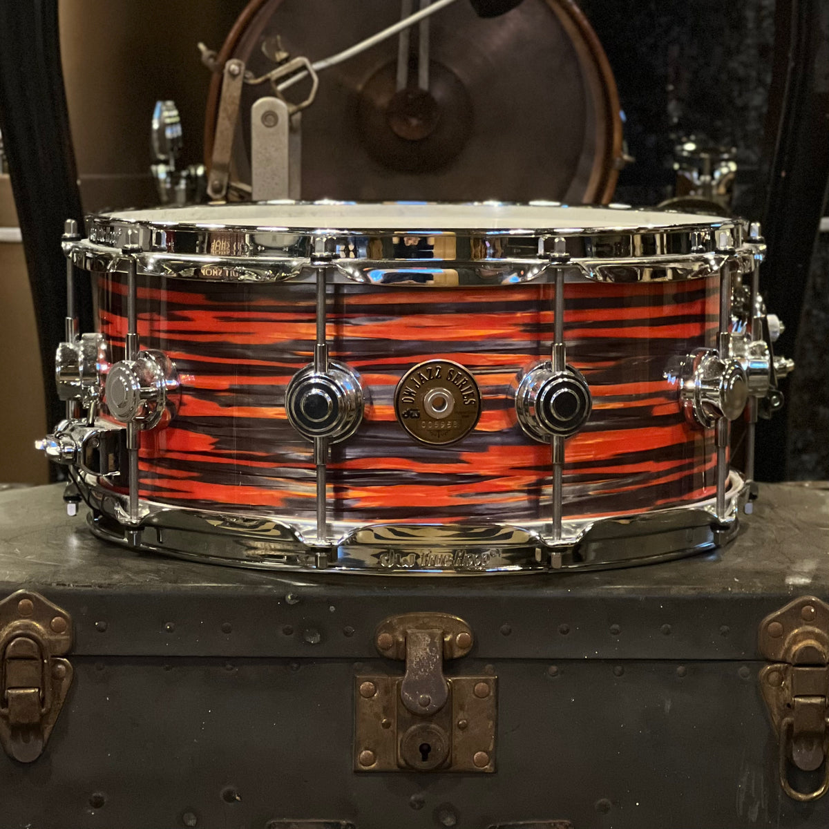 USED DW Collector's 6.5x14 Jazz Series Maple/Gum Snare Drum in Tiger O ...