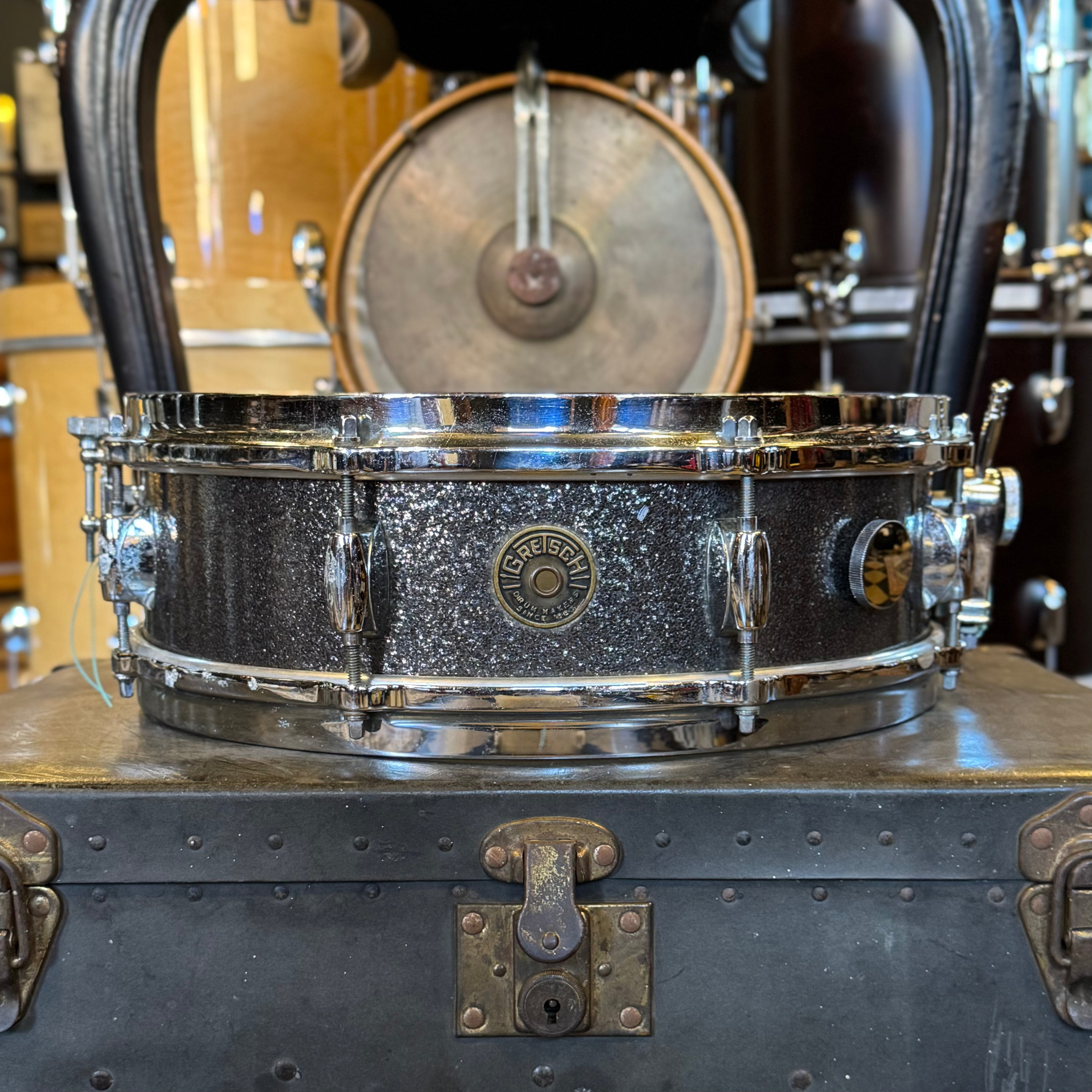 VINTAGE 1958-1950's Gretsch 4x14 Round Badge Progressive Jazz Snare Dr ...