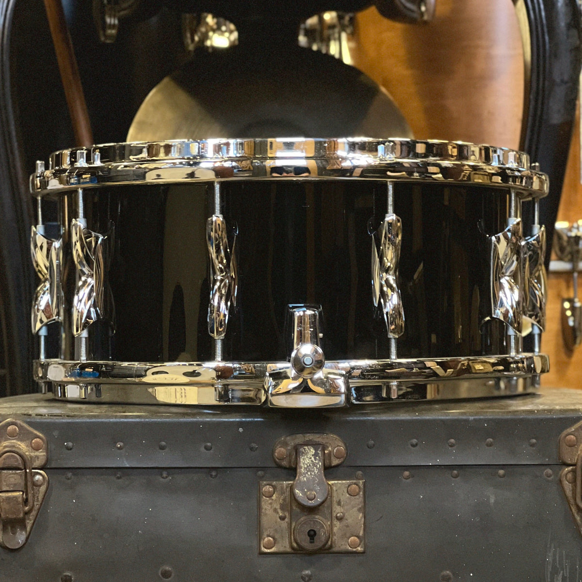 VINTAGE 1980's Premier 6.5x14 Parallel 2002 Snare Drum in Black Gloss ...