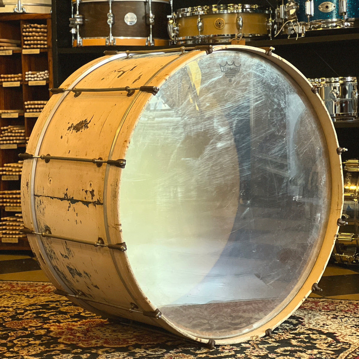 VINTAGE 1930's Ludwig & Ludwig Player's Grade 28" Bass Drum – Badges ...