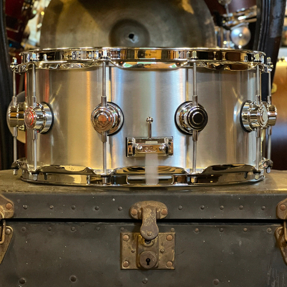 NEW DW 6.5x14 Collector's Thin Aluminum Snare Drum with Chrome Hardwar ...